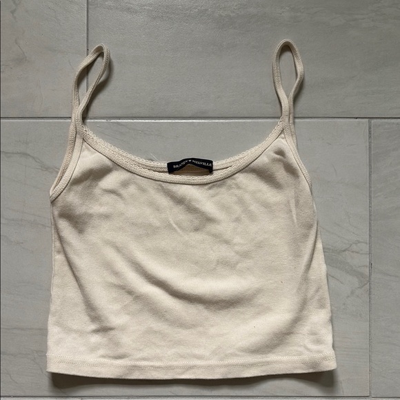 Brandy Melville | Tops | Brandy Melville Cream Cropped Tank Top | Poshmark